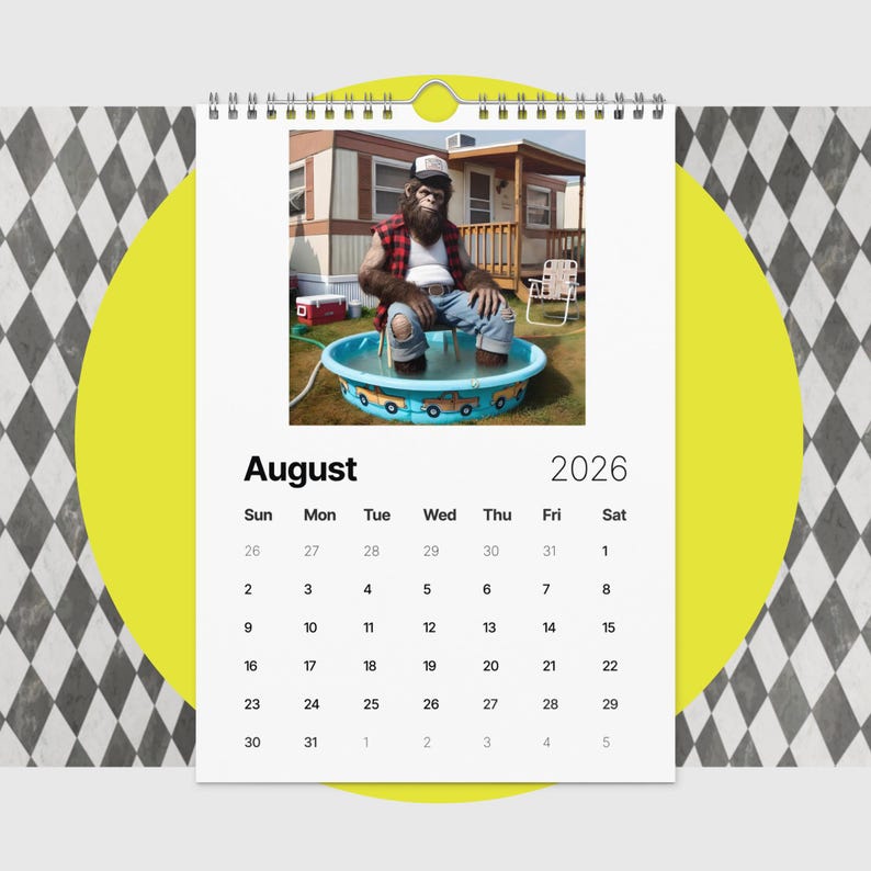 Redneck Bigfoot Life 2026: Funny Sasquatch Calendar of Hillbilly ...