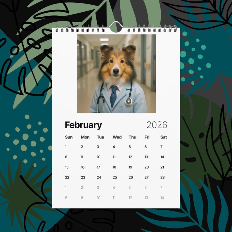 Shelties With Jobs 2026 Calendar – Funny Sheltie Dog Calendar for ...