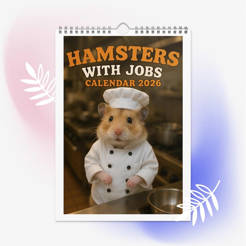 Hamsters With Jobs Calendar 2026 – Funny Hamster Gift for Hamster ...