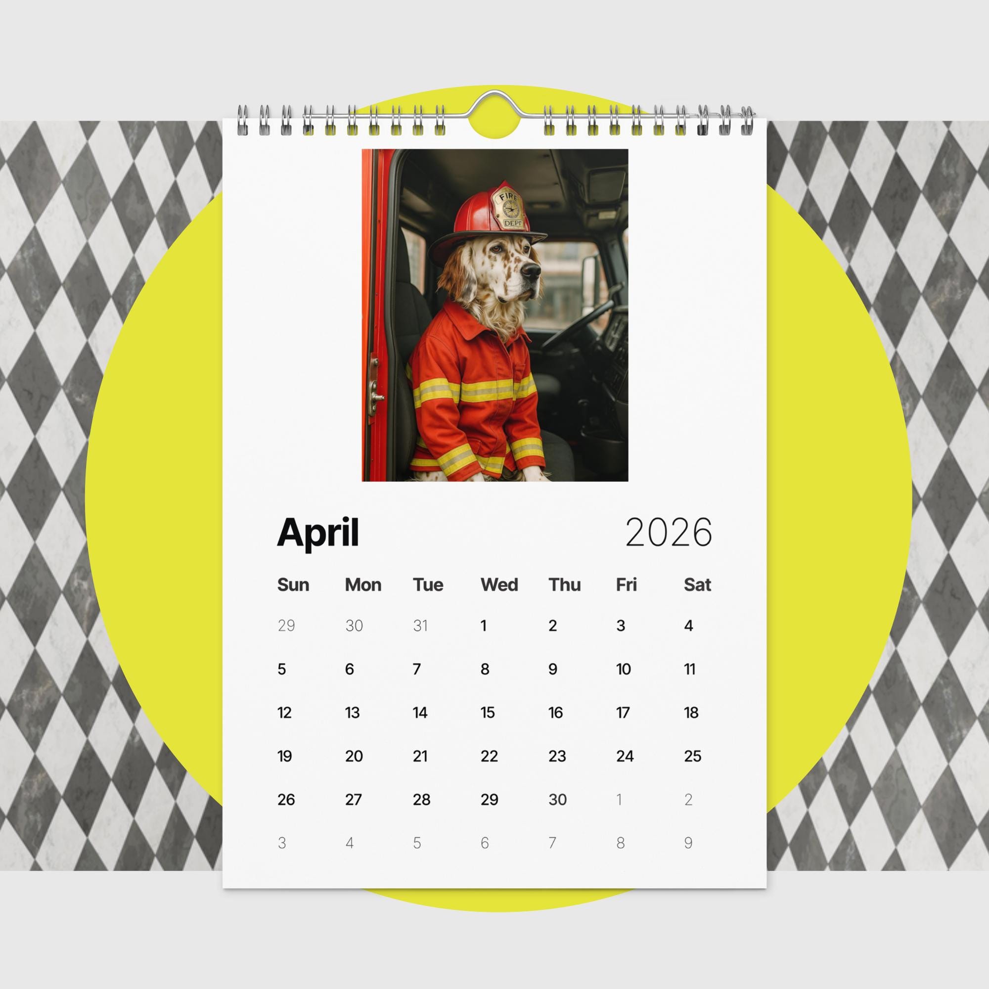 Funny English Setter Dog Calendar 2026 – English Setters With Jobs ...
