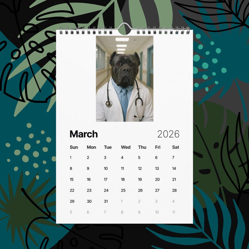 Cane Corsos With Jobs 2026 Calendar – Funny Dog Lover Gift, Cane Corso ...