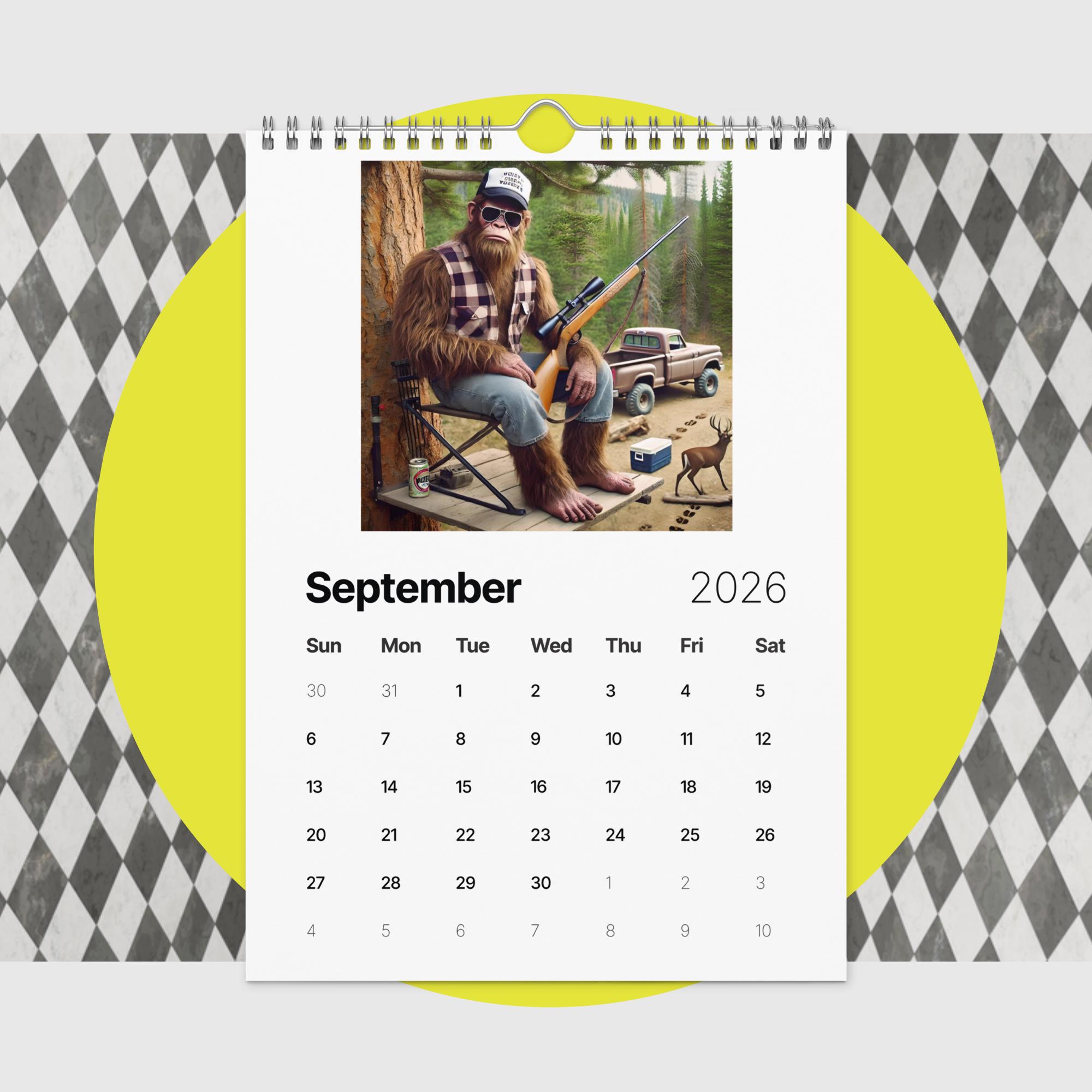 Redneck Bigfoot Life 2026: Funny Sasquatch Calendar of Hillbilly ...