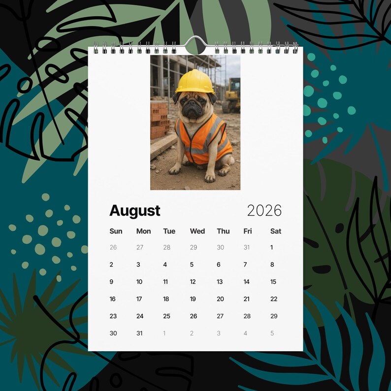 Funny Pug Dogs With Jobs Calendar 2026 – Pugs Dressed as Professionals ...