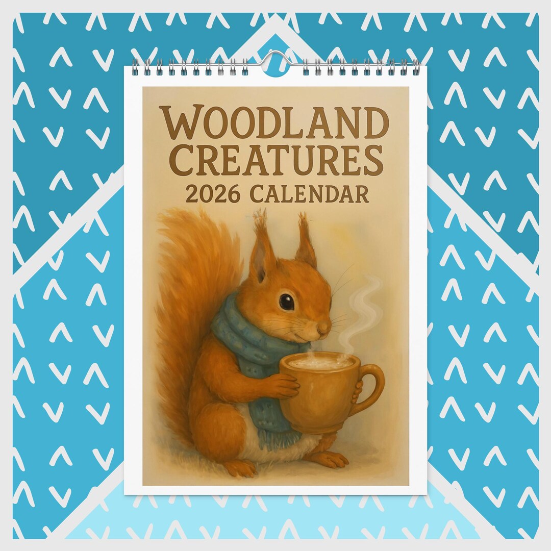 2026 Woodland Creatures Calendar – Cute Watercolor Forest Animals Doing ...