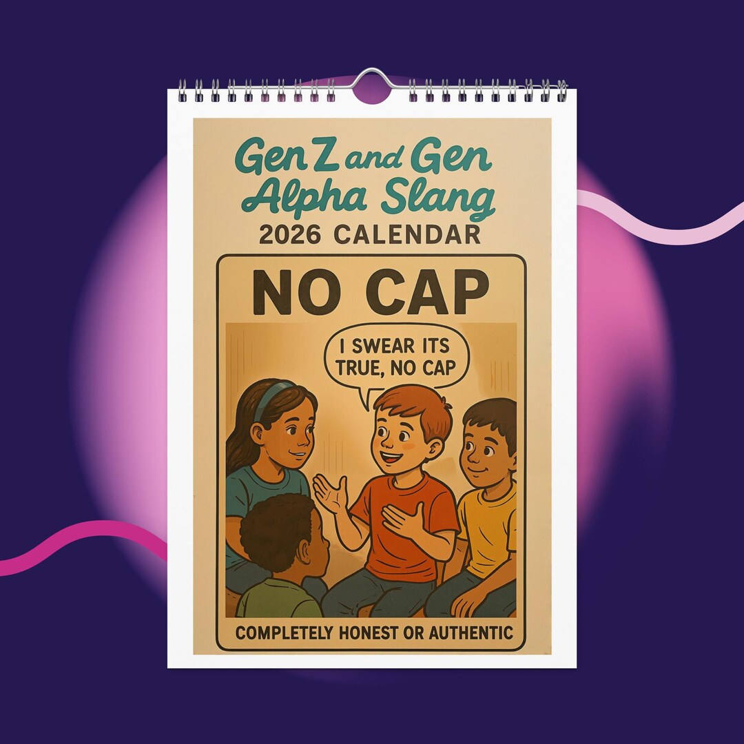 2026 Gen Z, Gen Alpha Slang Calendar – Funny Modern Slang Gift – Humor ...