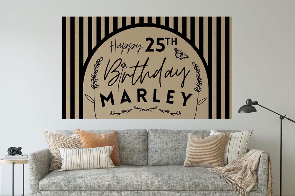 Hand-painted Kraft Paper Banner: Custom Party Decor - Etsy