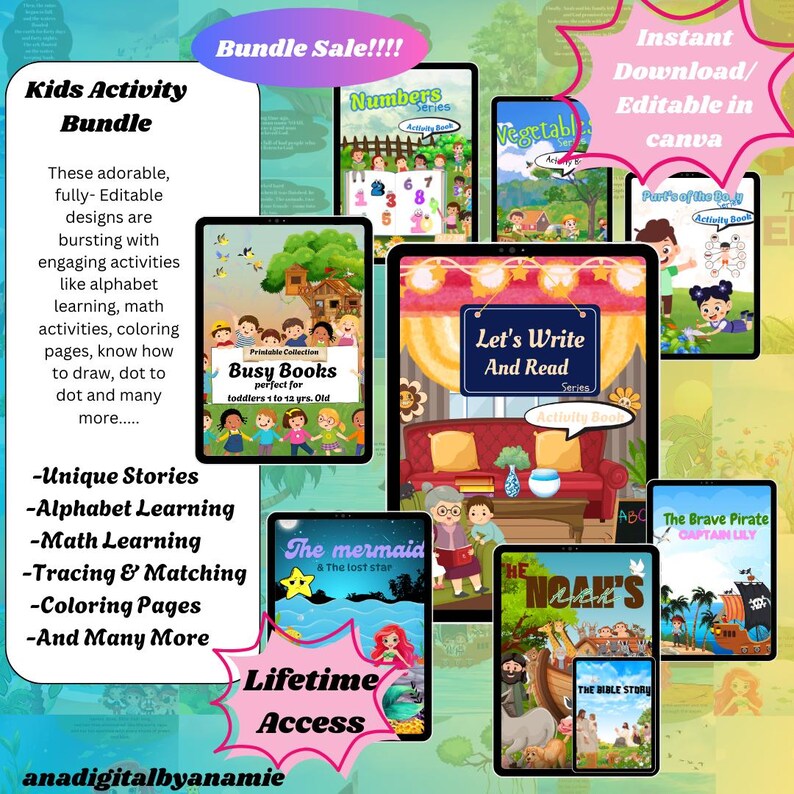 Printable Children's Activity Book (bundle) - Etsy