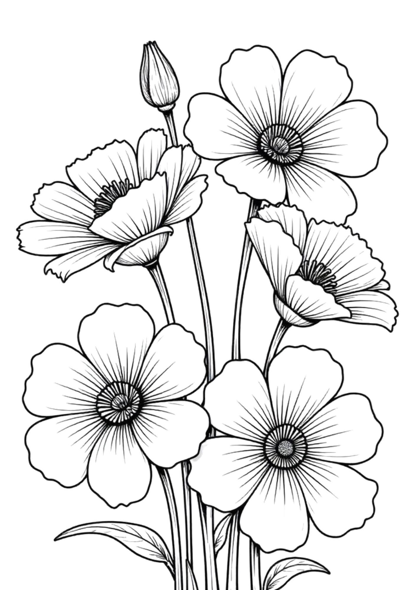 60+ Botanical Coloring Pages – Relaxing Floral & Nature Designs - Etsy