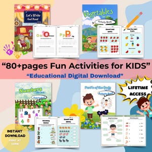 Printable Activity Book for Kids – Learning Worksheets | Busy Book ...