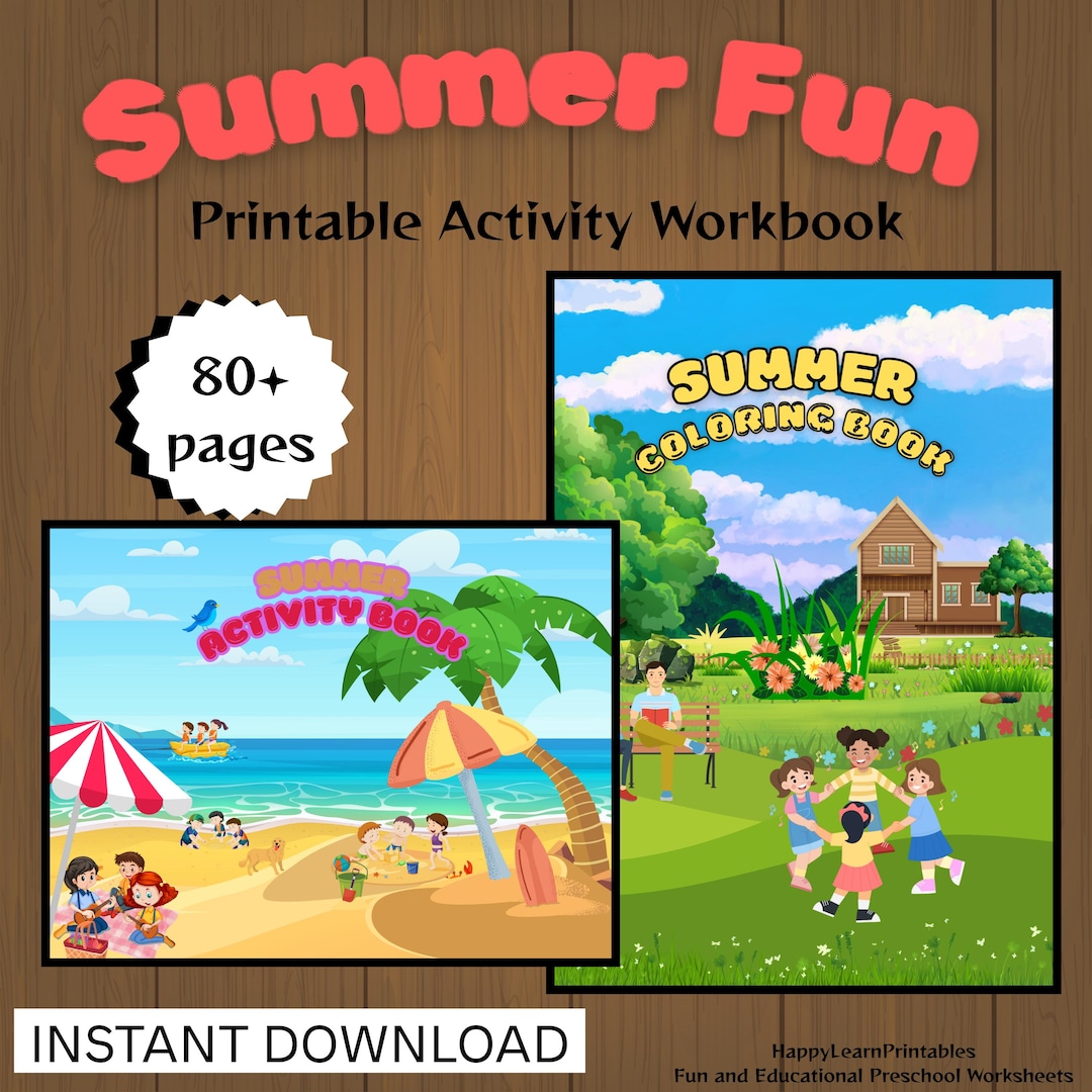 Summer Activity Book for Kids – Printable Busy Book, Fun Summer ...