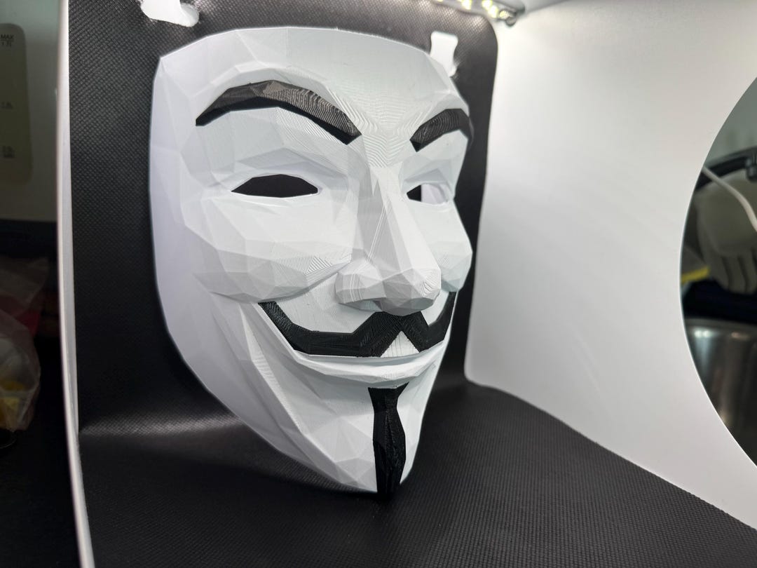 3D Printed Guy Fawkes Mask: V for Vendetta, Cubist Style - Etsy