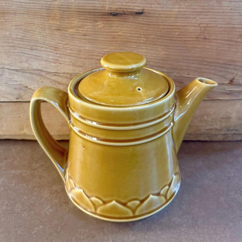 Mustard Tea Pot - Etsy