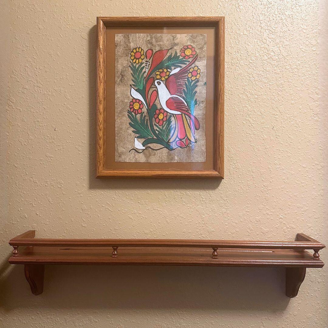 Vintage Spindle Rail Wood Shelf: Farmhouse Boho Display, 24" - Etsy