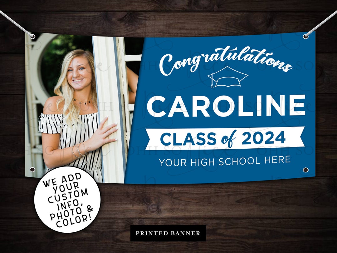 Custom Graduation Party Banner Sign | Personalize With Your Wording ...