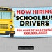 SHIPS FAST | Custom Now Hiring Bus Drivers for Schools Banner ...
