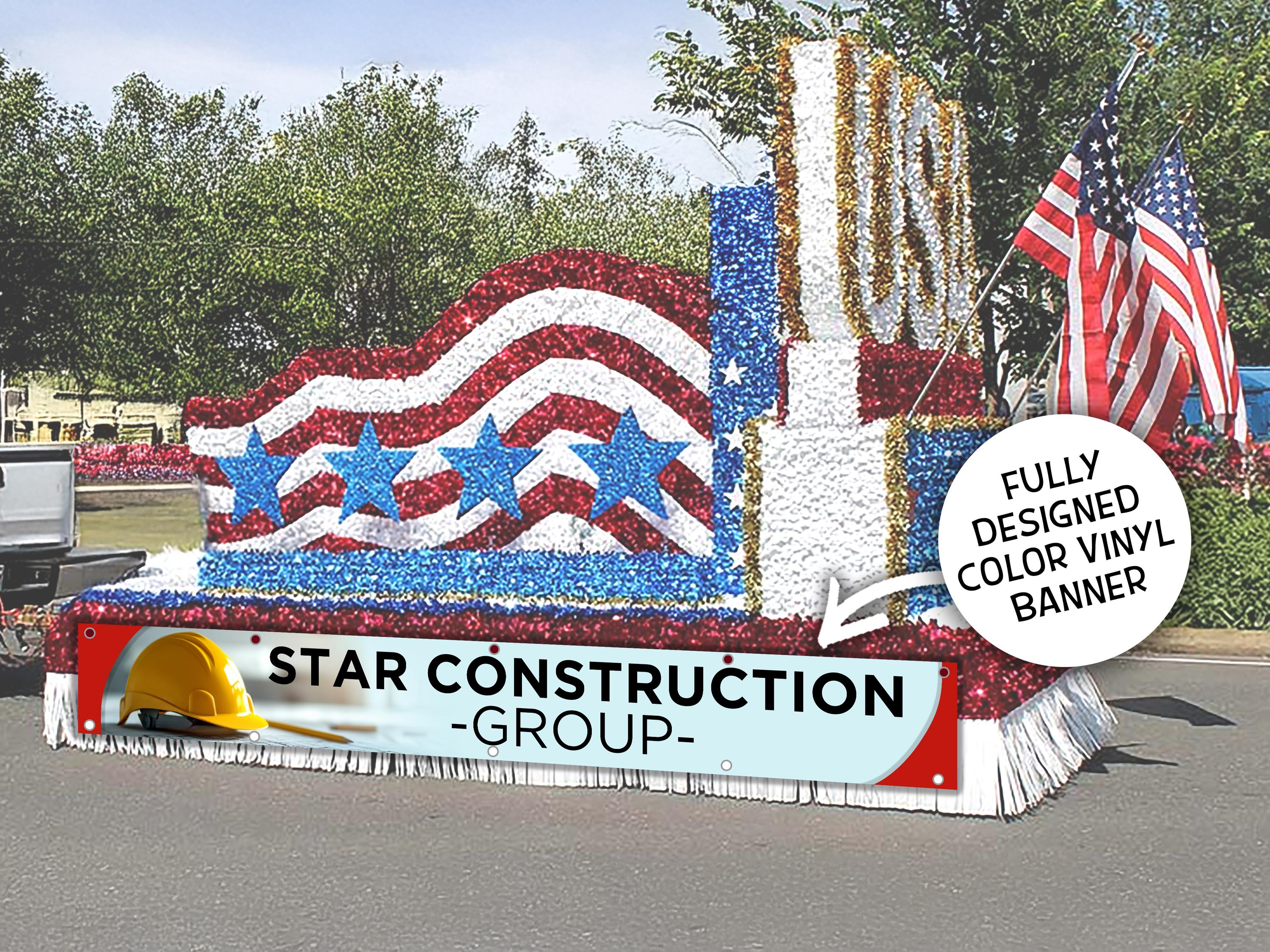 SHIPS FAST | Custom Designed Vinyl Banner for Parade Float | Multi ...