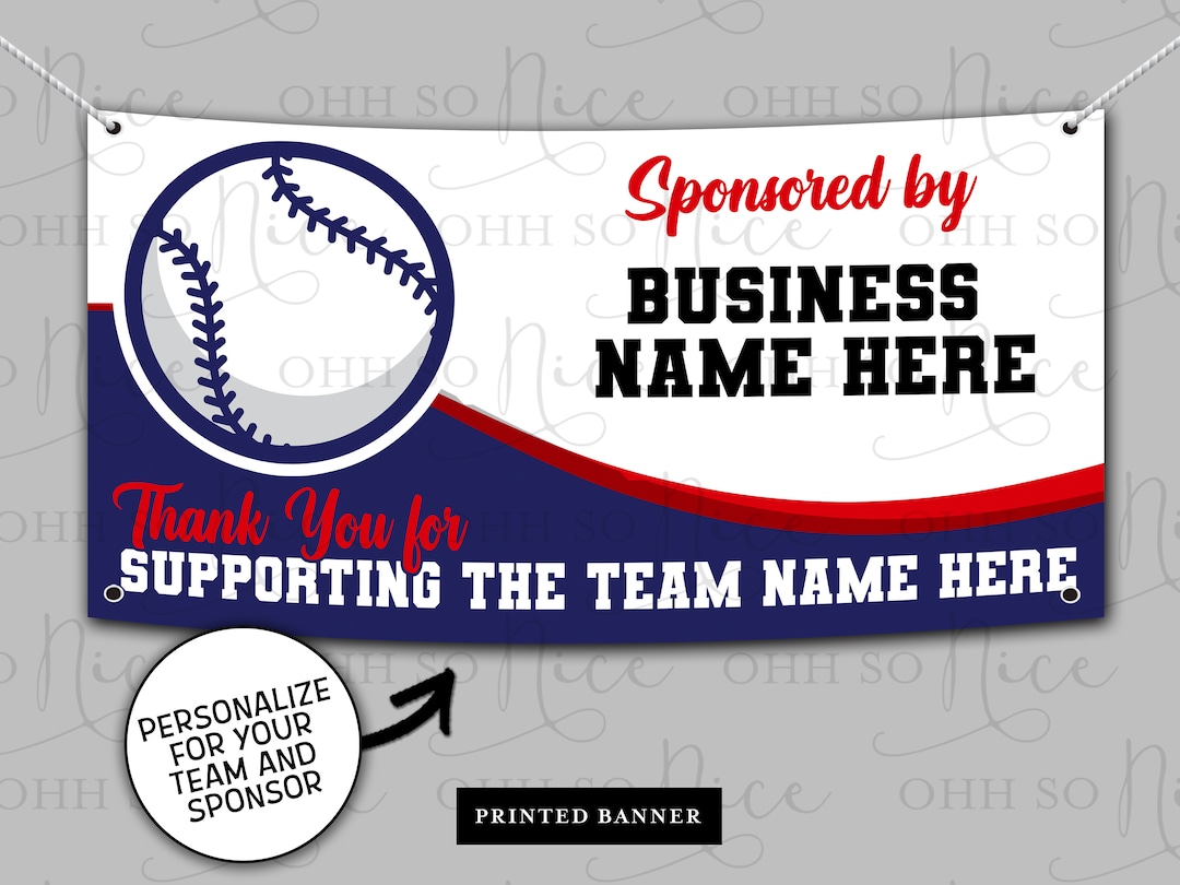 SHIPS FAST Custom Baseball Softball Team Sponsor Banner Fence Sign ...