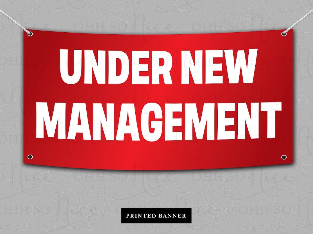 SHIPS FAST | Under New Management | Business Banner Sign Printed on ...