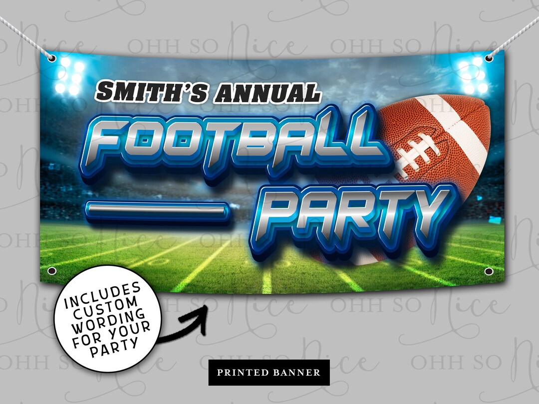 SHIPS FAST | Custom Wording Football Banner Sign | Personalize With ...