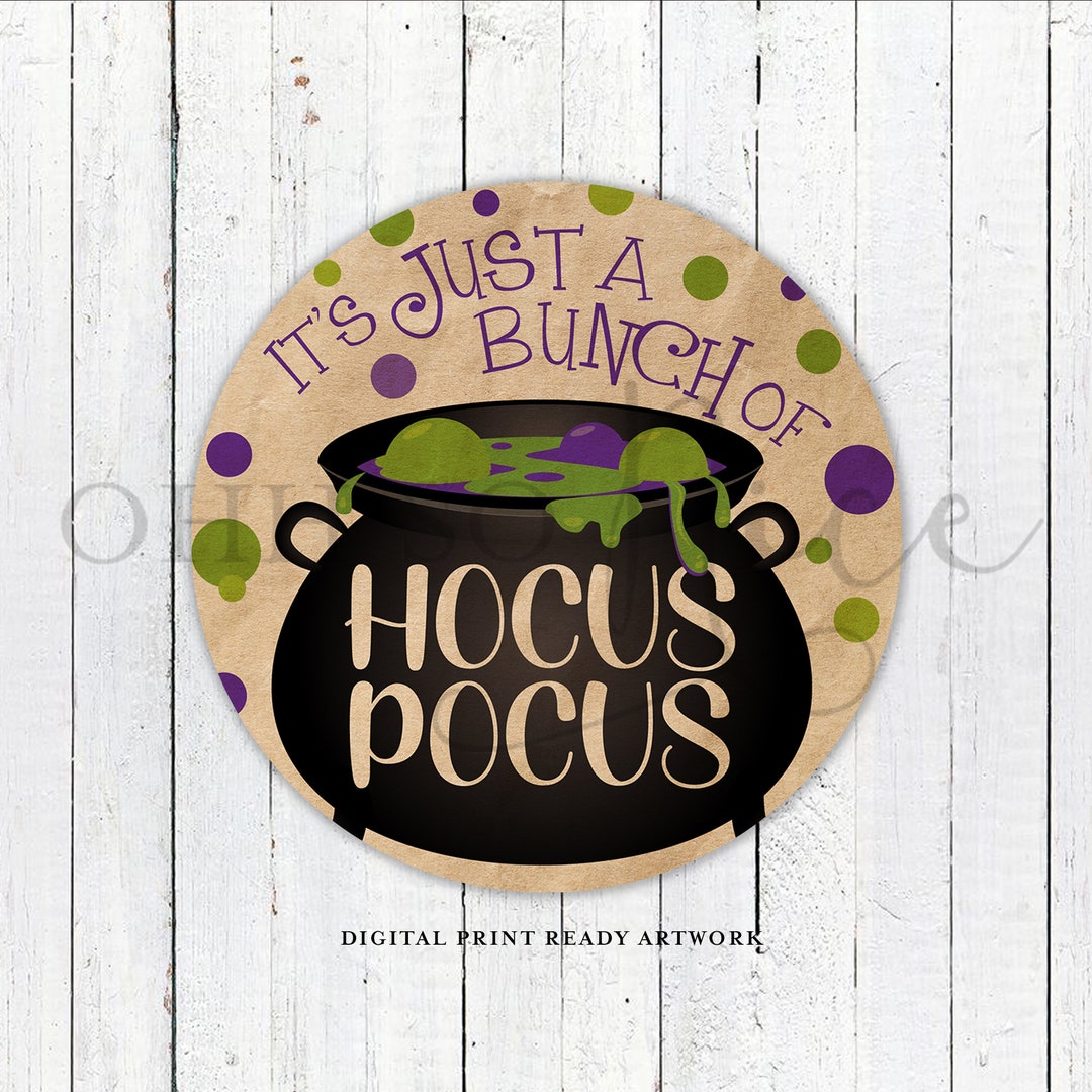 3 Sizes: Just a Bunch of Hocus Pocus With Potion & Cauldron Purple ...