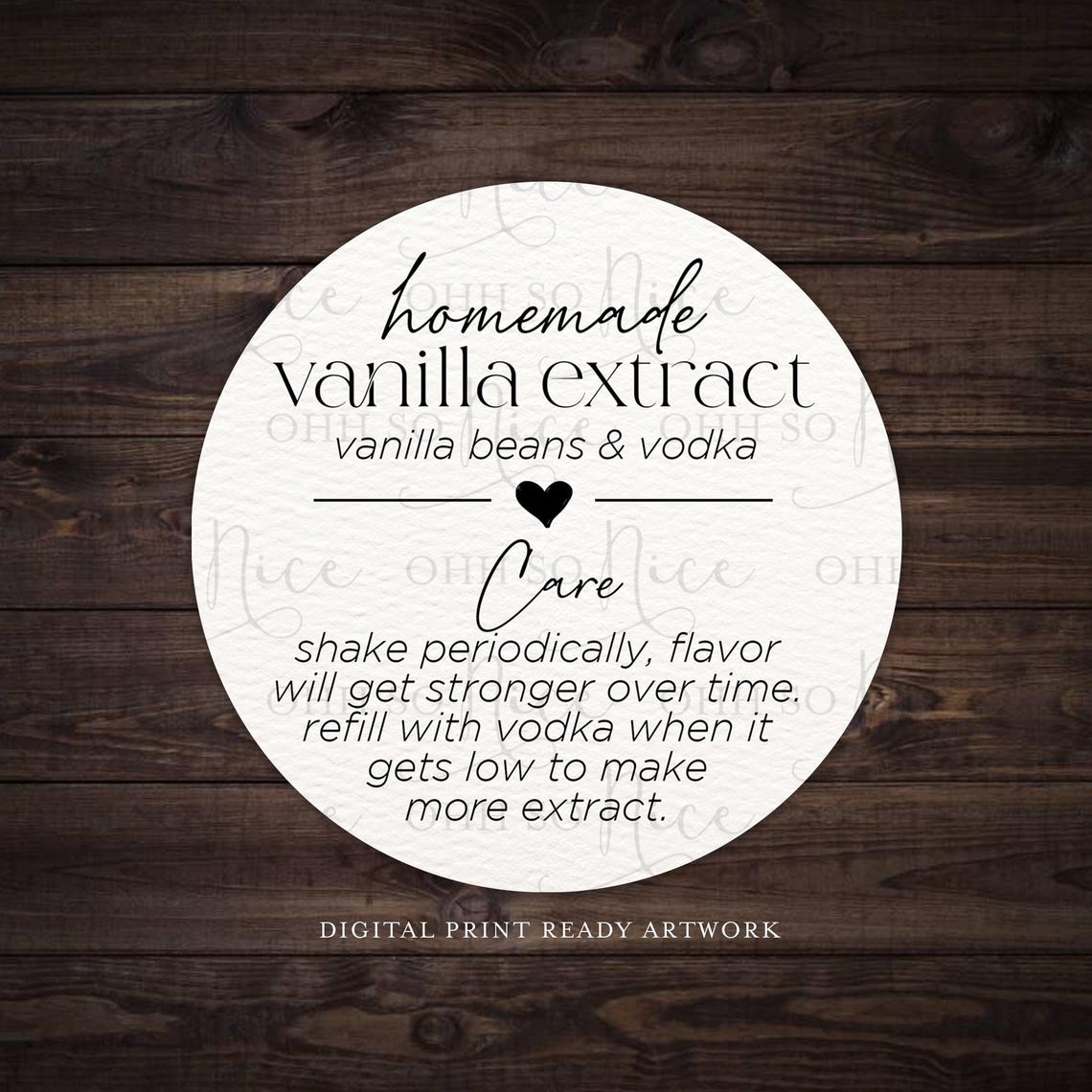 3 Sizes: Homemade Vanilla Extract Ingredients Vanilla Beans and Vodka ...
