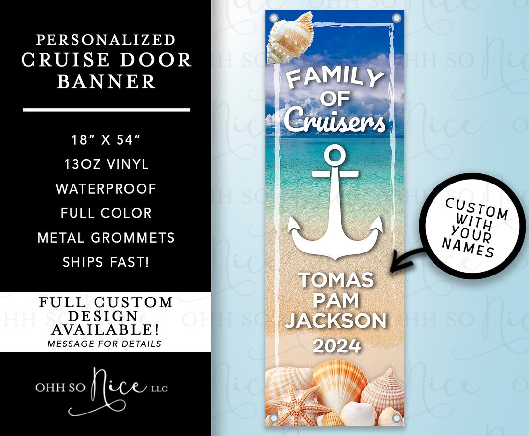 SHIPS FAST | Personalized Vacation Cruise Door Banner - Sign Printed on ...