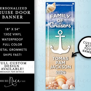 SHIPS FAST | Personalized Vacation Cruise Door Banner - Sign Printed on ...