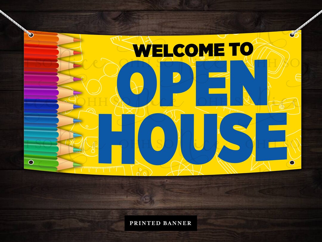 SHIPS FAST: Welcome to Open House Banner Sign Printed on Vinyl With ...