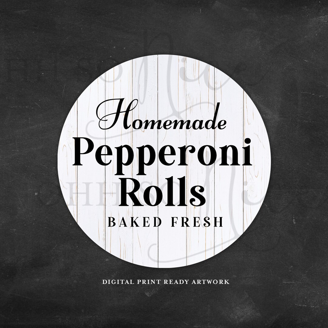 3 Sizes: Homemade Pepperoni Rolls Baked Fresh With White Wood ...
