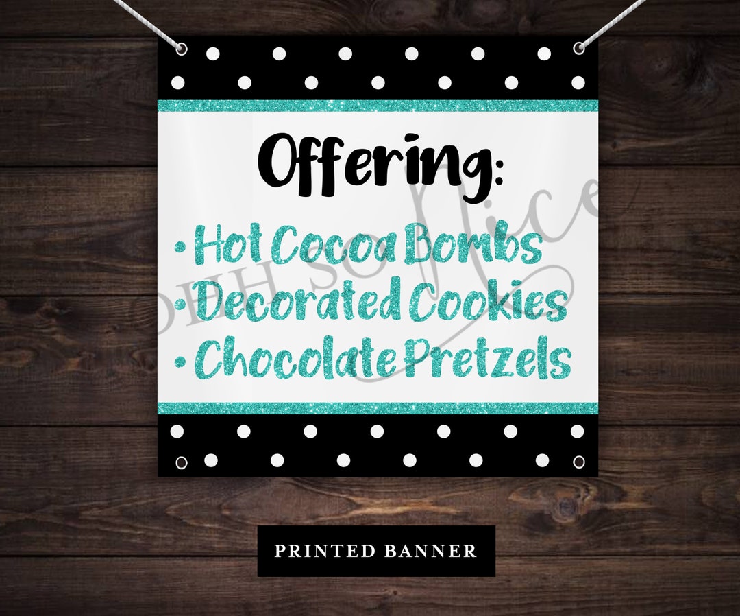 Custom Offerings Banner Personalized With Your Items | Printed on ...
