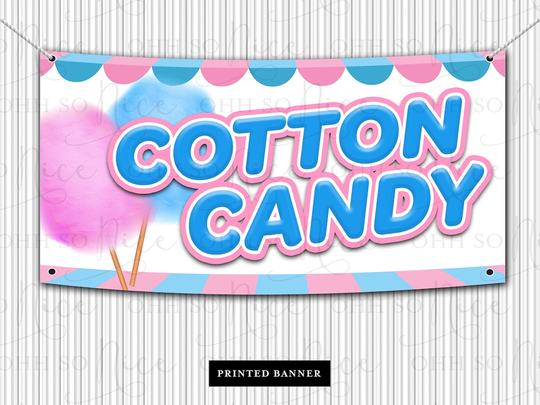 SHIPS FAST | Cotton Candy Concessions | Fair Carnival Banner Sign ...