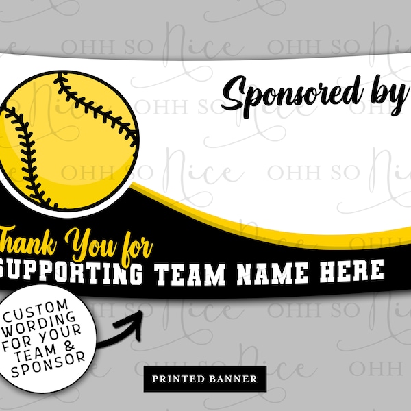 Softball Banner - Etsy