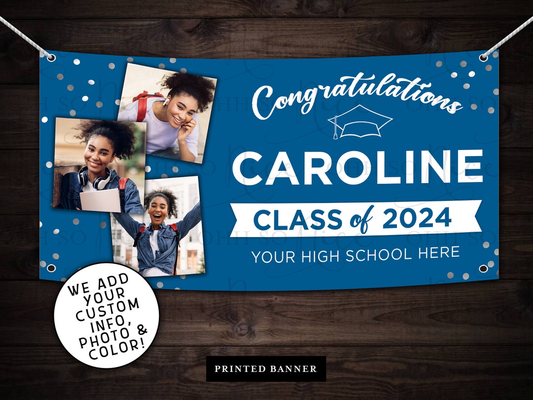 Custom Graduation Party Banner Sign | Personalize With Your Wording ...