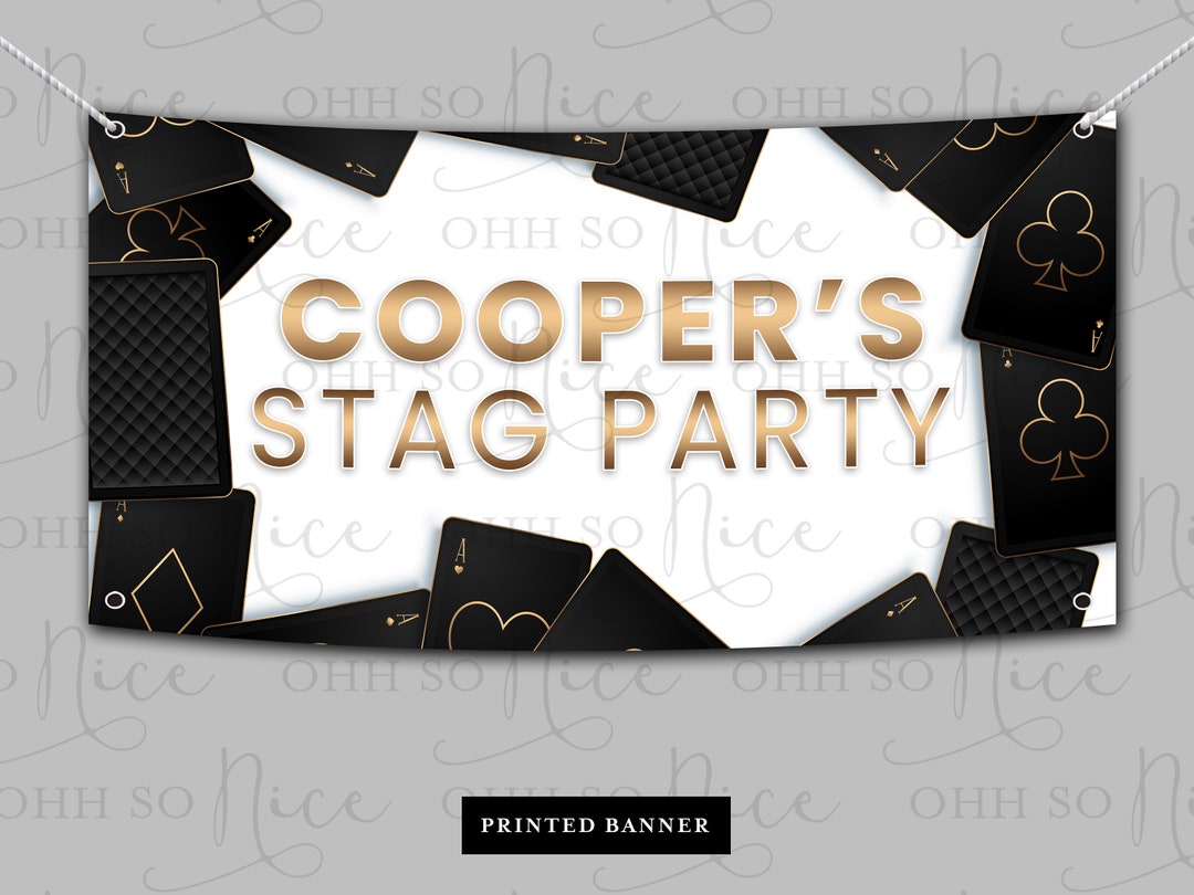 SHIPS FAST | Custom Stag Party Poker Night - Banner Sign Printed on ...