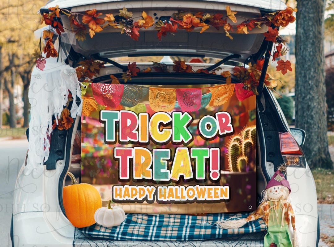Trunk or Treat Backdrop Banner Sign Printed on Vinyl With Grommets ...