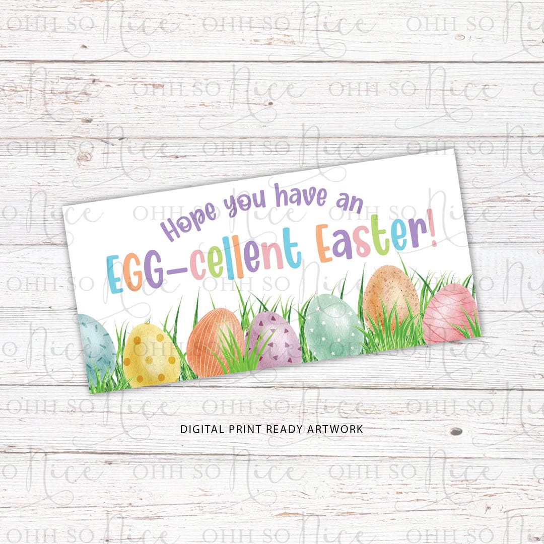 2x4 Size: Egg-cellent Easter Tag for Treats and Cookies | Labels ...