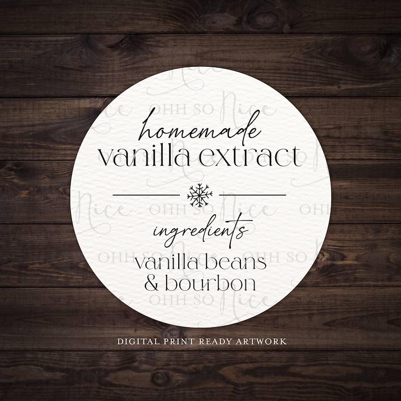 3 Sizes: Homemade Vanilla Extract Ingredients Vanilla Beans and Bourbon ...