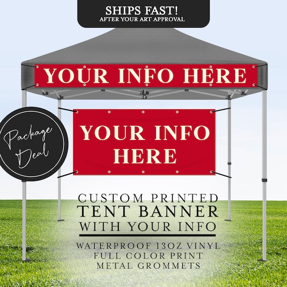 Custom Vinyl Tent Header and Backer Banner Package SAVE 20 - Etsy