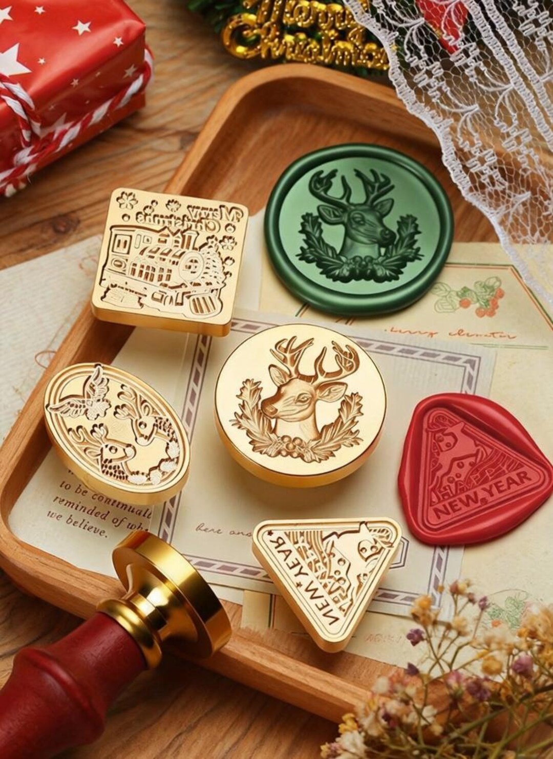 Christmas Series Handmade Seals,christmas Decor,christmas Crafts ...
