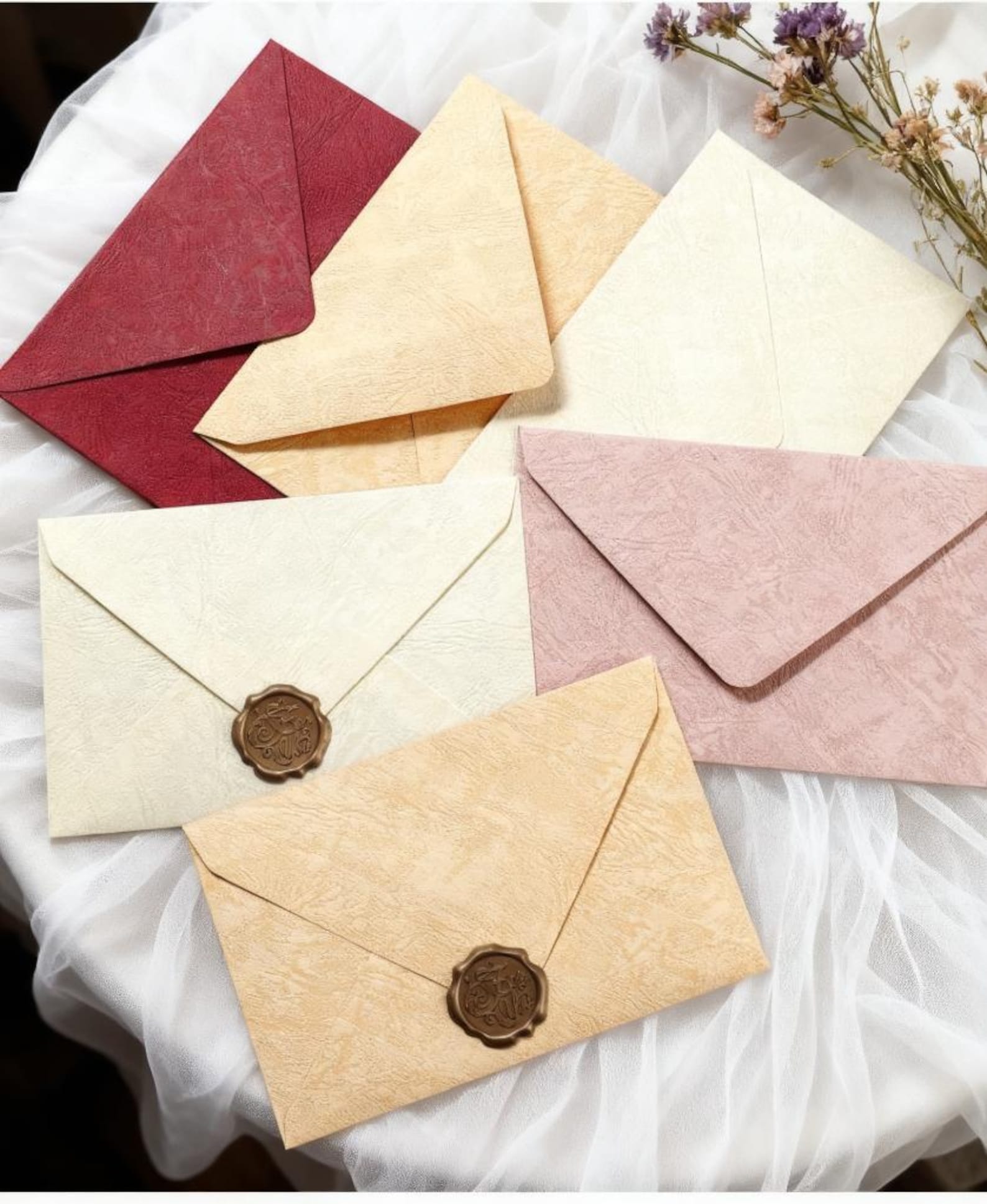 Tree Patterned Envelope, Retro Creative Lacquer Seal Sealed Envelope ...