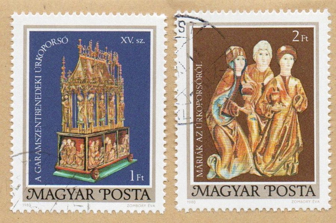 Postage Stamps - Gothic Reliquary - Series of 2 Stamps CTO (cancelled ...