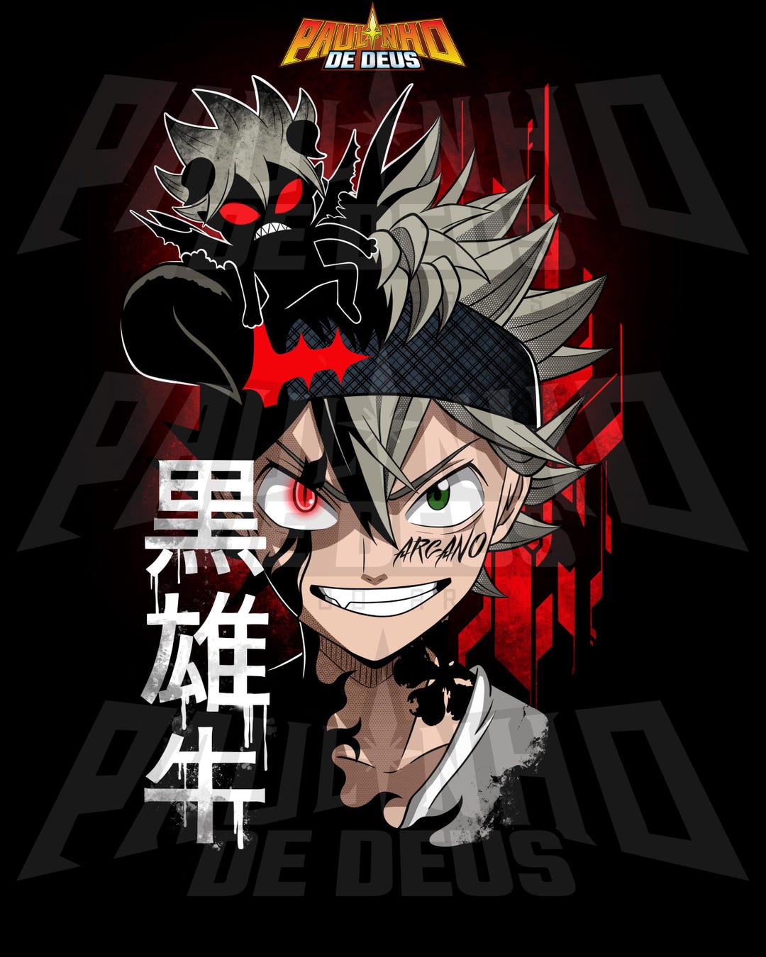 Black Clover - Asta, Anime Art Print, Anime Digital Art, Anime Wall Art ...
