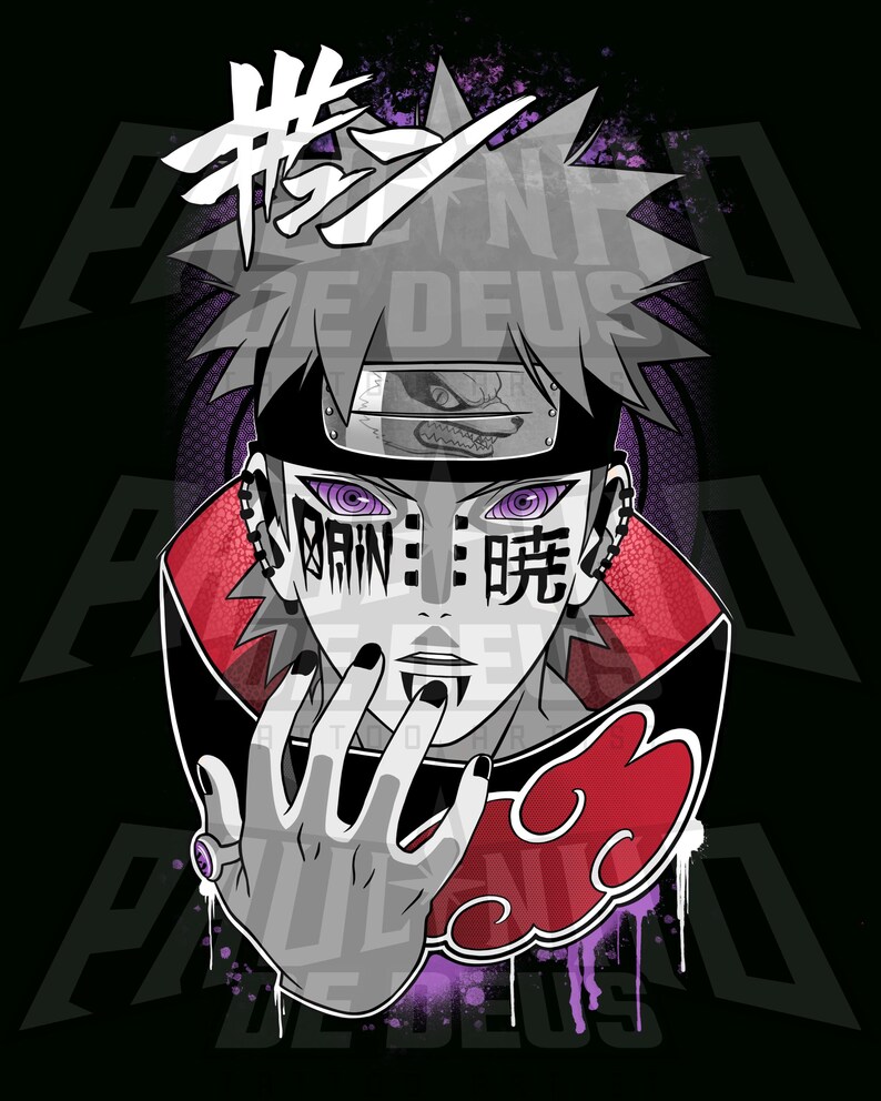 Pain - Naruto Shippuden Print Fanart Anime - Etsy