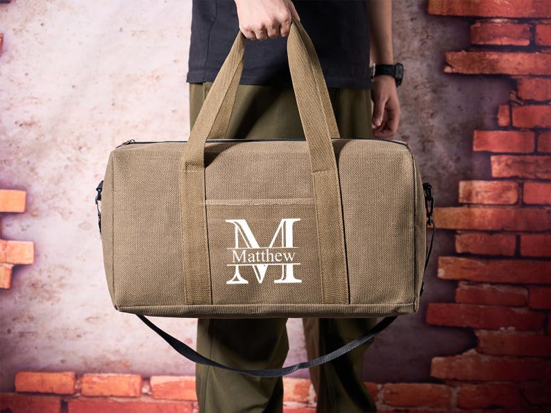 Personalized Weekender Bag,custom Canvas Duffle Bag,large Capacity ...