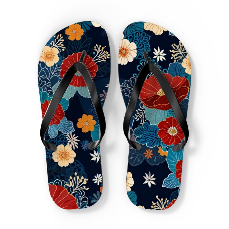 Kimono Style Flip Flops, Japanese Design - Stylish Footwear for Summer ...