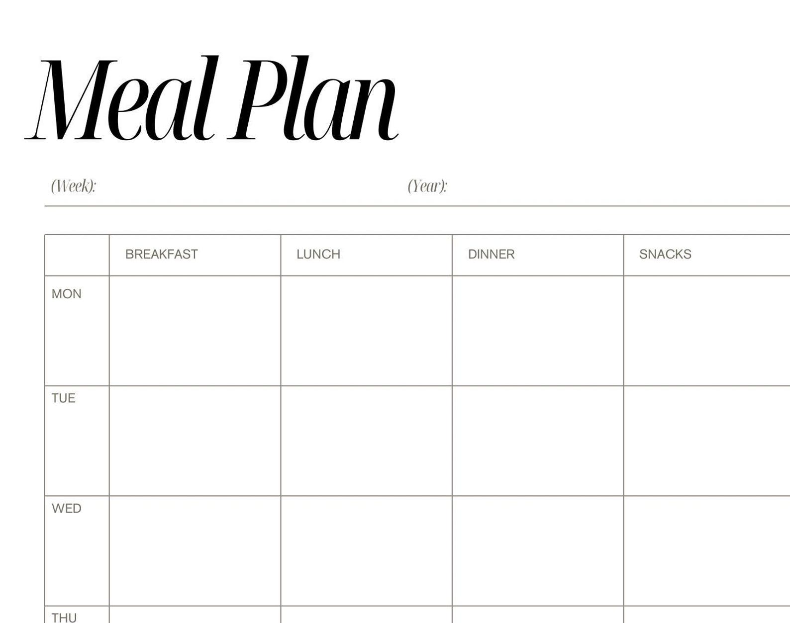 Fitness Tracker and Meal Planner Printable | Health Tracker PDF ...