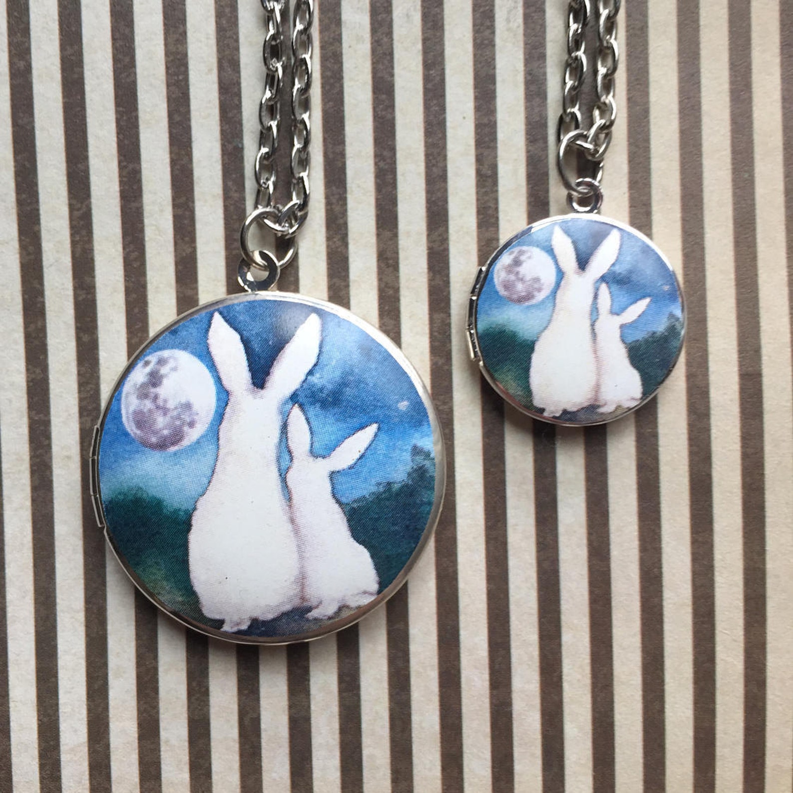 I Love You to the Moon & Back Bunny Locket for Boy or Girl Custom ...
