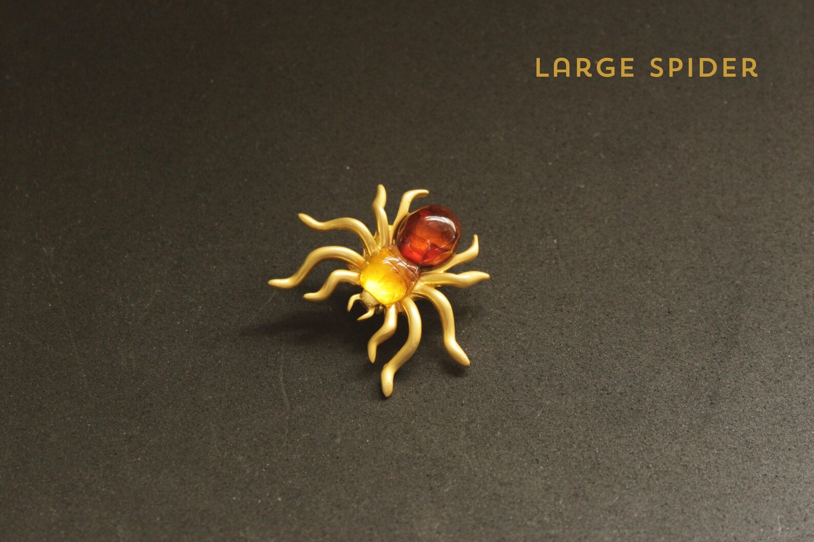 Vintage Gold Spider Brooch Amber Jelly Belly Brooches Choose From a ...