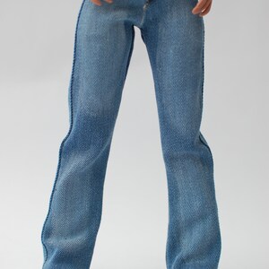 Long Wide Gen Z Jeans Pants Realistic for MSD BJD Minifee Doll 1/4 ...