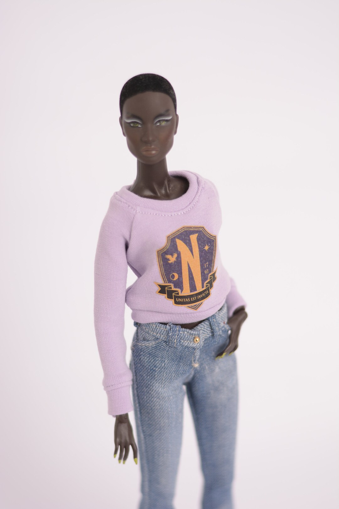 Fashion Royalty FR2 Lilac Jumper Sweatshirt With Print Nevermore ...